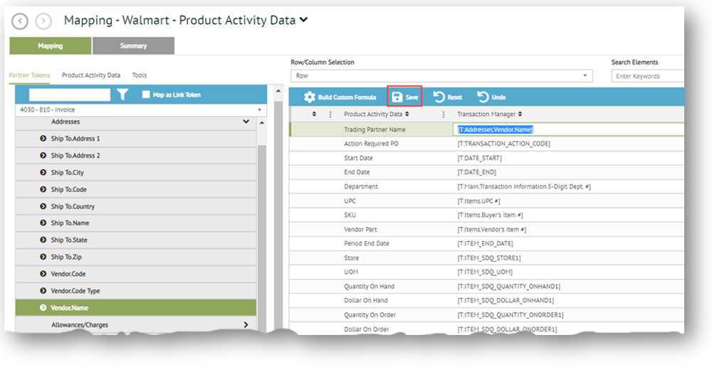 Modifying Export Definition
